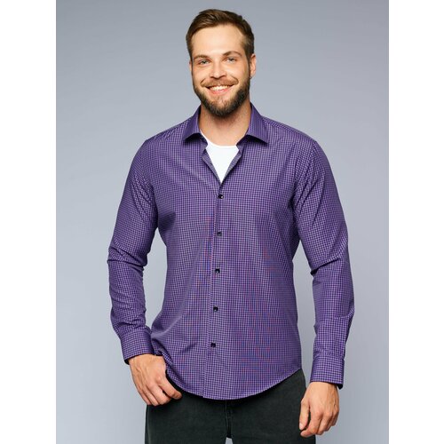 Рубашка BAWER, размер L, фиолетовый, черный