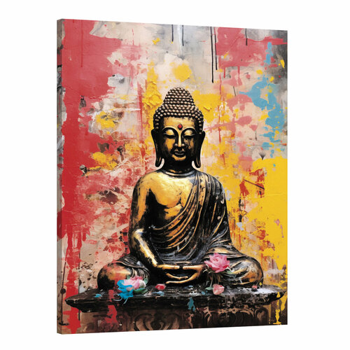 Интерьерная картина 50х70 "Будда: искусство благочестия"