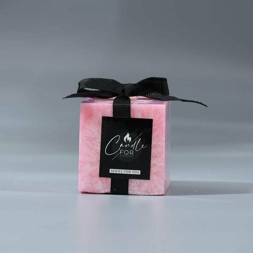 Свеча интерьерная For comfort, розовая, 5 х 5 см
