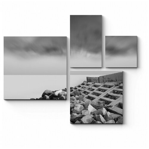 Модульная картина На каменном берегу 82x68