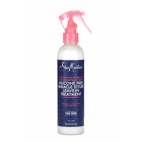 Ливин, Несмываемый кондиционер для кудрявых волос, Shea Moisture, Silicone free miracle styler, leave in, ливин, КГМ, 237 мл
