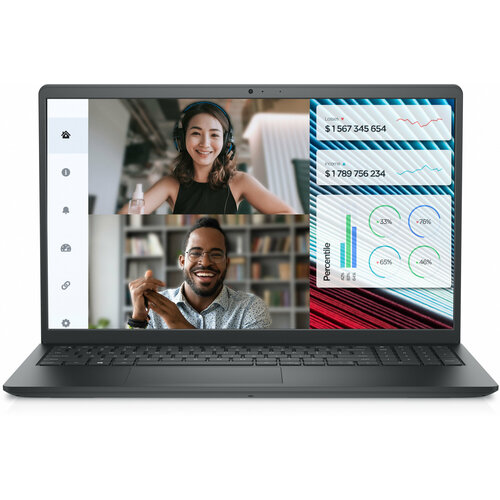 Dell Ноутбук Dell Vostro 3520 Core i5 1235U 8Gb SSD512Gb Intel Iris Xe graphics 15.6" WVA FHD (1920x1080) Ubuntu black WiFi BT Cam (3520-D501)
