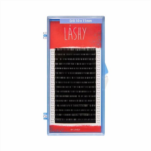 Чёрные Lovely LASHY Red, 16 линий С 0.07 6 mm