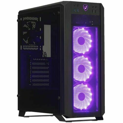 Корпус ARDOR GAMING Rare M1 черный, Mid-Tower, Micro-ATX, Standard-ATX, USB 2.0 Type-A, USB 3.2 Gen1 Type-A, RGB вентиляторы, 4 x 120 мм