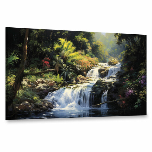 Интерьерная картина 100х60 "водопад"