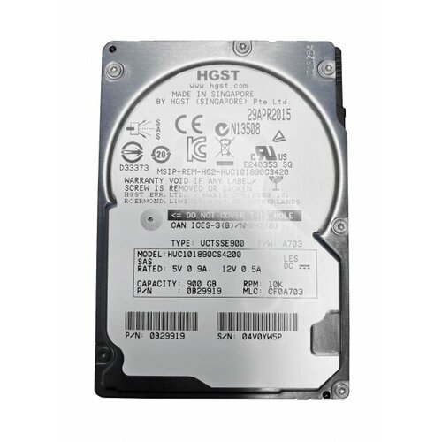 Жесткий диск HGST 0B29919 900Gb 10520 SAS 2,5" HDD