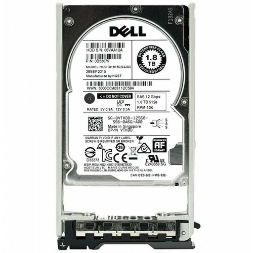 Жесткий диск Dell 0VTHDD 1,8TB 10000 SAS 2,5" HHD