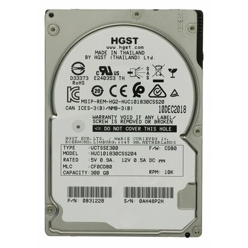 Жесткий диск HGST 0B31228 300Gb 10520 SAS 2,5" HDD