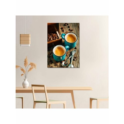 Картина на холсте с подрамником Две кружки кофе 40х60
