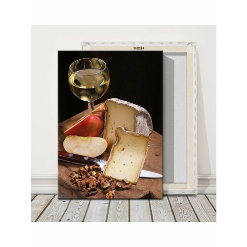 Картина на холсте с подрамником Вино сыр 50Х70
