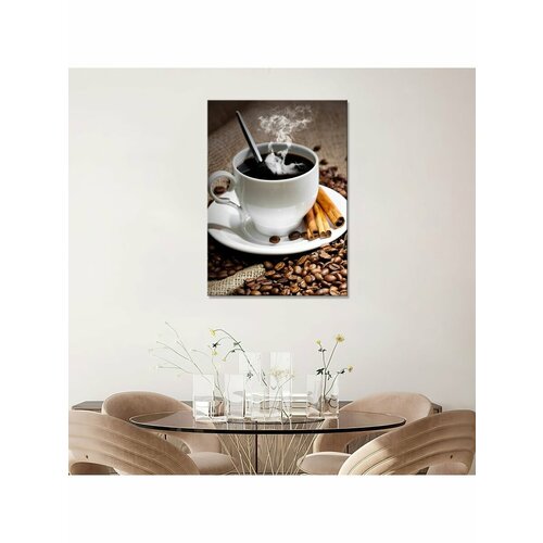 Картина на холсте с подрамником Ароматный кофе и корица2 20х30