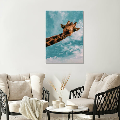 Интерьерная картина на холсте - жираф арт картина 60х80