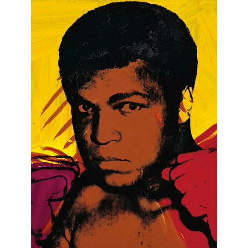 Плакат, постер на холсте Andy Warhol/Энди Уорхол-Мухаммед Али/искусство/арт/абстракция/творчество. Размер 60 х 84 см