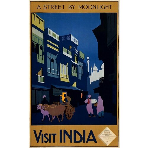 Плакат, постер на холсте India/Индия. Размер 42 на 60 см