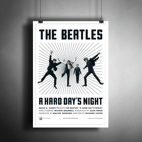 Постер плакат для интерьера "Британская рок-группа The Beatles. Группа Битлз" / A3 (297 x 420 мм)