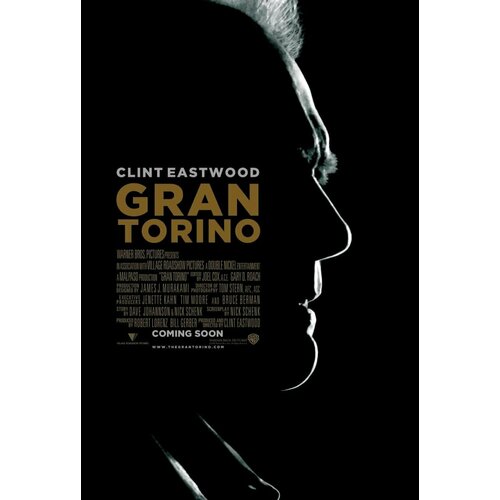 Плакат, постер на холсте Гран Торино (Gran Torino, 2008г). Размер 42 на 60 см