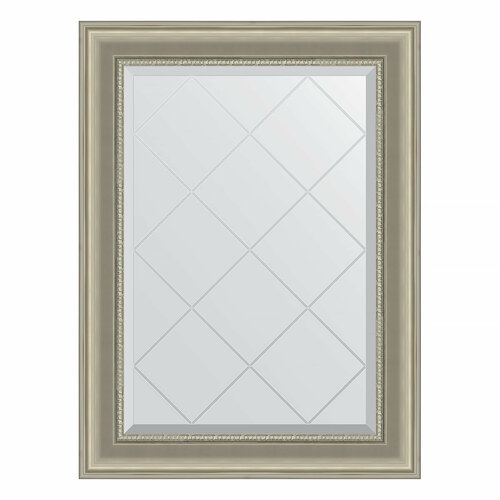 Зеркало настенное с гравировкой EVOFORM в багетной раме хамелеон, 66х89 см, для гостиной, прихожей, кабинета, спальни и ванной комнаты, BY 4106