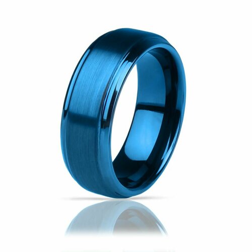 Кольцо обручальное, размер 18, синий