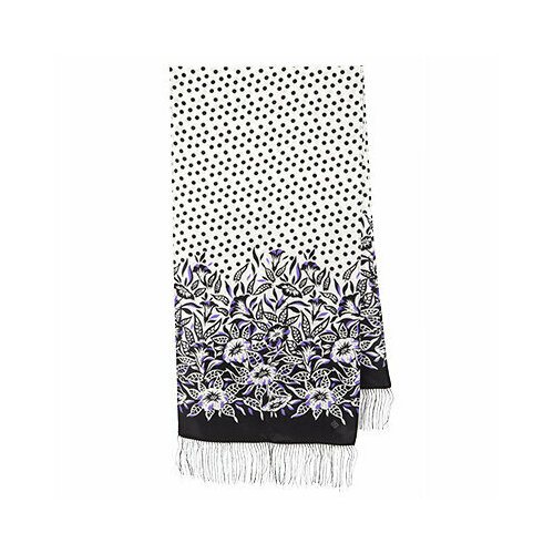 Шарф Павловопосадская платочная мануфактура,190х50 см, one size, синий, черный