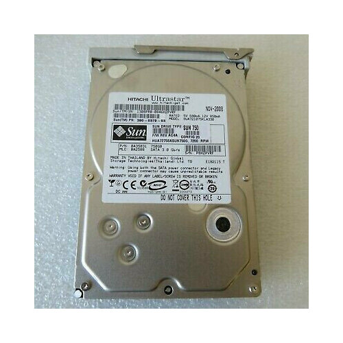 Жесткие диски Hitachi Жесткий диск Hitachi SUN 750GB SATA 7.2k Hard Disk Drive HUA7275SASUN750G