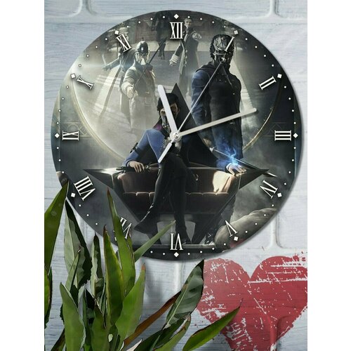 Настенные часы УФ с рисунком игры Dishonored - 4485