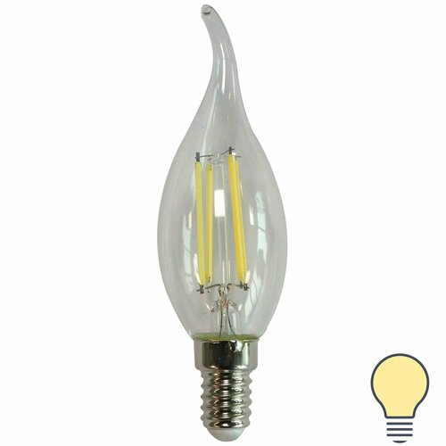 Лампа светодиодная Volpe LEDF E14 220-240 В 7 Вт свеча на ветру матовая 750 лм теплый белый свет