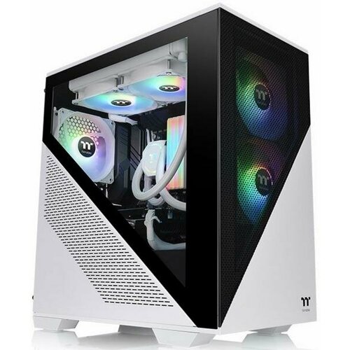 Корпус microATX Thermaltake Divider 170 TG Без БП чёрный белый