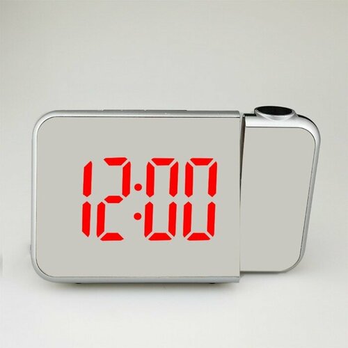 Часы настольные электронные с проекцией: будильник, гигрометр, календарь, красные цифры