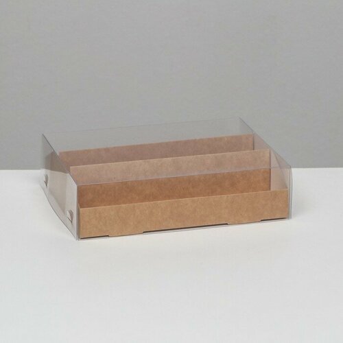 Коробка для макарун, с ложементом, крафт 21 х 16,5 х 5,5 см, 5 штук