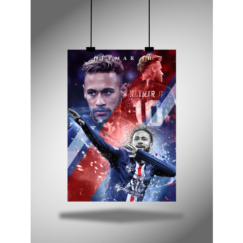 Постер плакат интерьерный на стену футбол Неймар 1 А3