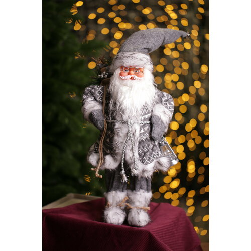 Дед Мороз (скандинавский, серый, 45 см), арт. MG100361