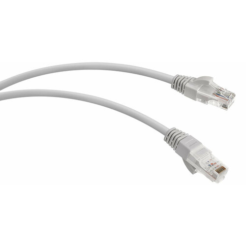 Патч-корд WRline WR-PC-RJ45-UTP-5E-5-GY UTP RJ-45 вил.-вилка RJ-45 кат.5E 5м серый LSZH уп.1шт