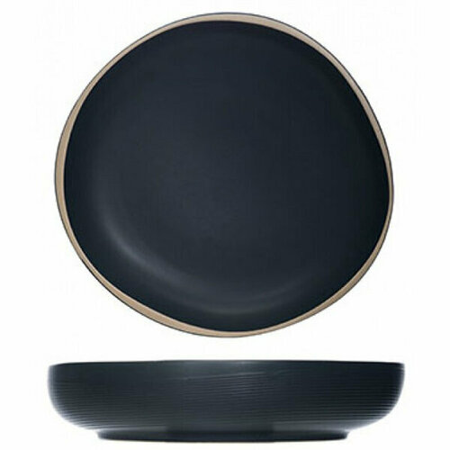 Тарелка глубокая "Галлоуэй", керамика, 450мл, D-19, H-4см, черный