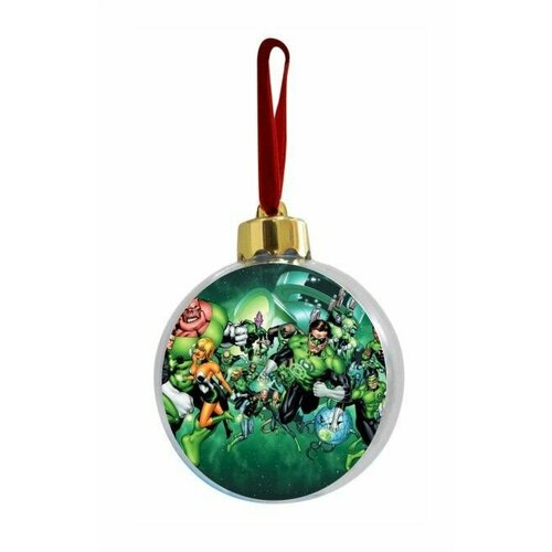 Новогодний ёлочный шар Зелёный фонарь, Green Lantern №7