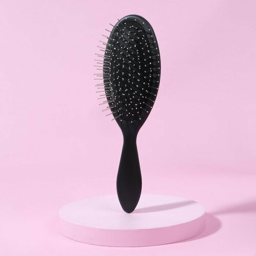 Queen fair Расчёска массажная, 7 × 22 см, цвет чёрный