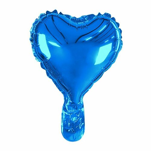 AGURA Шар фольгированный 9" «Мини-сердце», синий с клапаном, набор 5 шт.