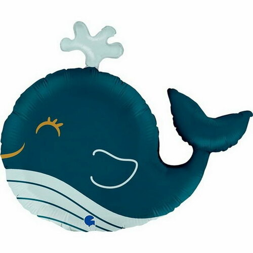 Шар фольгированный 26"Счастливый кит", фигура