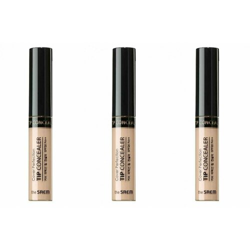 The Saem Консилер Cover perfection tip concealer, 1.5 natural beige, 1 мл, 3 шт