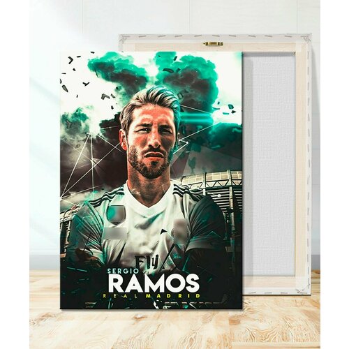 Картина на холсте для интерьера на стену - Реал Мадрид Серхио Рамос 40х60