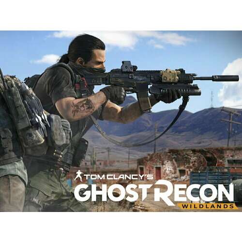 Плакат, постер на холсте Tom Clancy s/Ghost Recon/игровые/игра/компьютерные герои персонажи. Размер 60 х 84 см