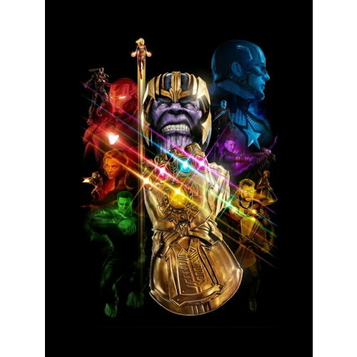 Плакат, постер на холсте Avengers/Мстители: Финал/Танос/искусство/арт/абстракция/творчество. Размер 60 на 84 см