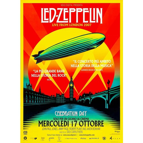 Плакат, постер на бумаге Led Zeppelin. Размер 21 на 30 см