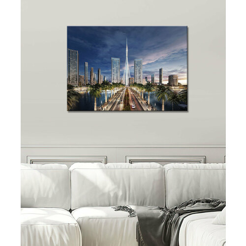 Картина/Картина на холсте для интерьера/Картина на стену/Картина для кухни/ -Дубай Greek Tower (3) 30х40