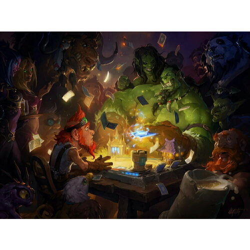 Плакат, постер на холсте Hearthstone: Heroes of Warcraft/игровые/игра/компьютерные герои персонажи. Размер 21 х 30 см