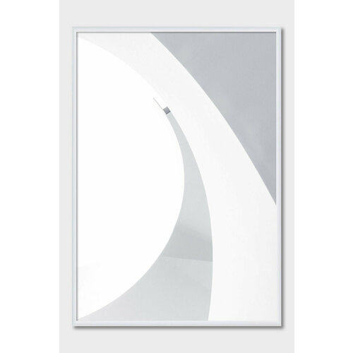 Постер для интерьера Postermarkt Белая архитектура минимализм #3, постер 40х50 см в белой рамке, настенный декор для дома