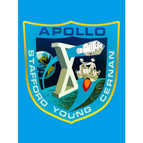 Плакат, постер на холсте Space: Apollo/Космос/искусство/арт/абстракция/творчество. Размер 30 х 42 см
