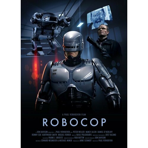 Плакат, постер на холсте Robocop/Робокоп. Размер 21 х 30 см