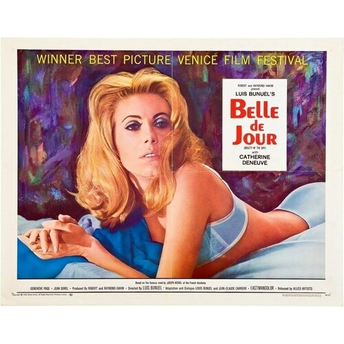 Плакат, постер на холсте Дневная красавица (Belle de jour), Луис Бунюэль. Размер 30 х 42 см