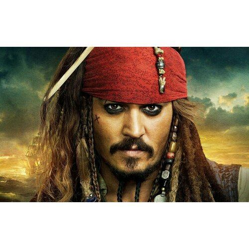Плакат, постер на холсте Pirates of The Caribbean/Пираты Карибского Моря. Размер 21 х 30 см