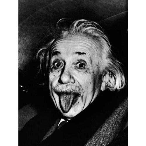 Плакат, постер на бумаге Albert Einstein/Альберт Эйнштейн/черно-белый. Размер 42 х 60 см